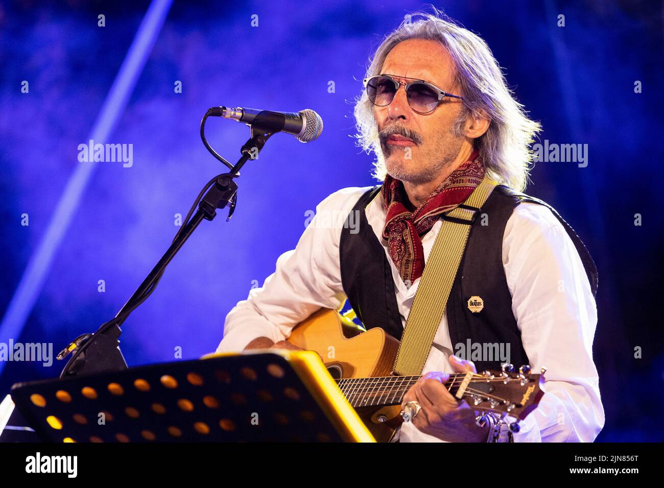 Marina Di Altidona, Italy. 09th Aug, 2022. Marco Ferradini, best known ...