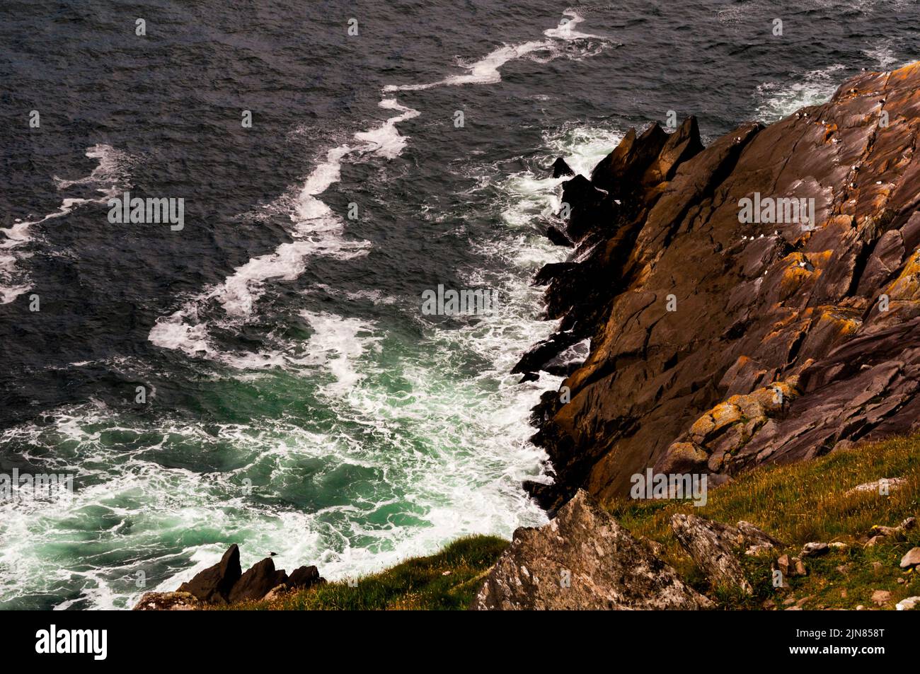 Ocean cliffs at Slea Head on the Dingle Peninsula in Ireland Stock ...
