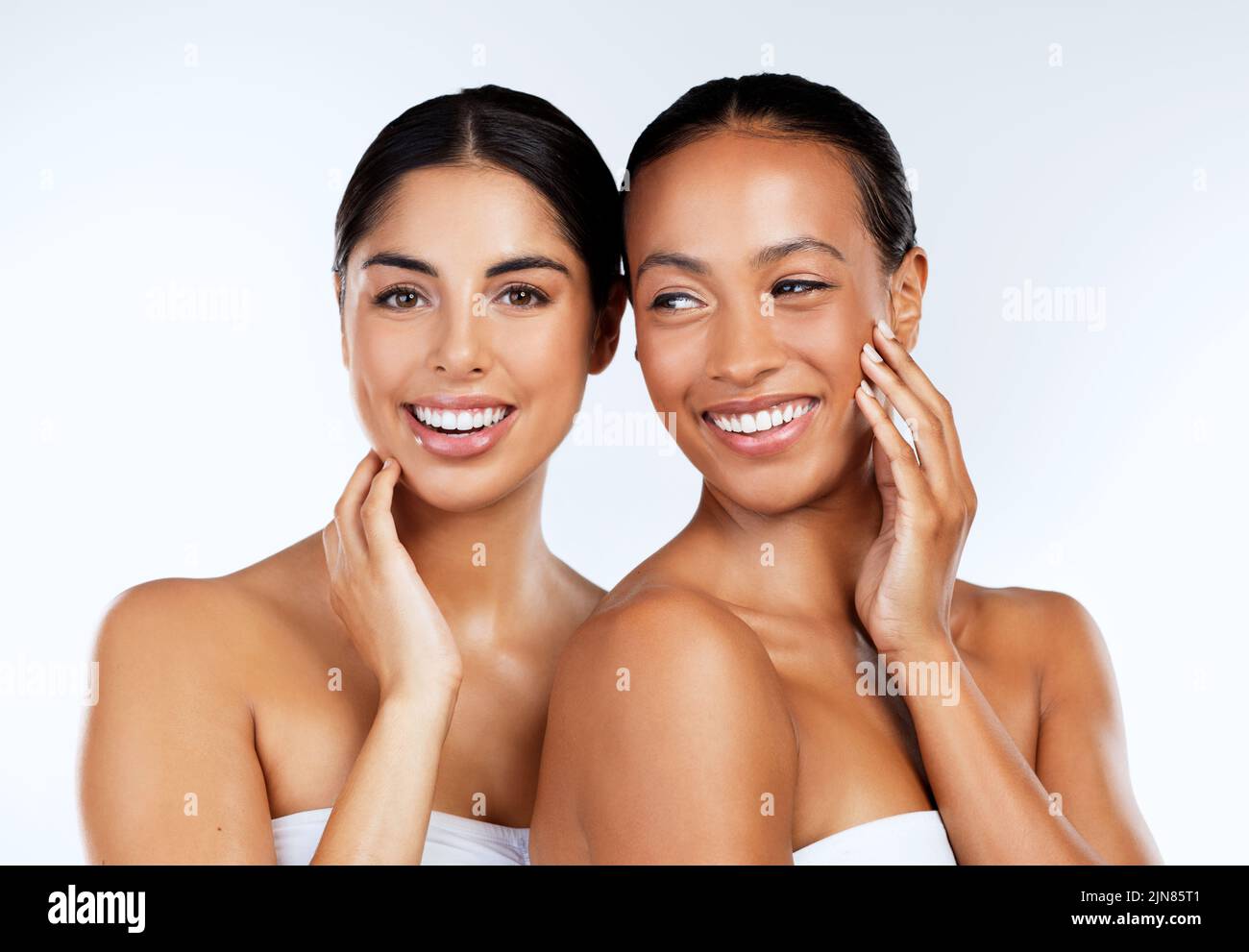 Beauty has no skin colour. Studio shot of beautiful young women posing ...