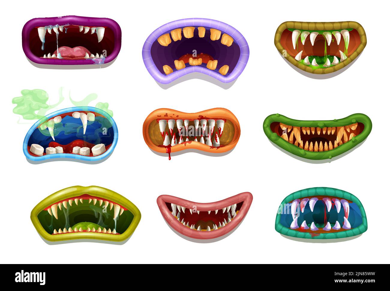 Monster vampire bloody jaws hi-res stock photography and images - Alamy