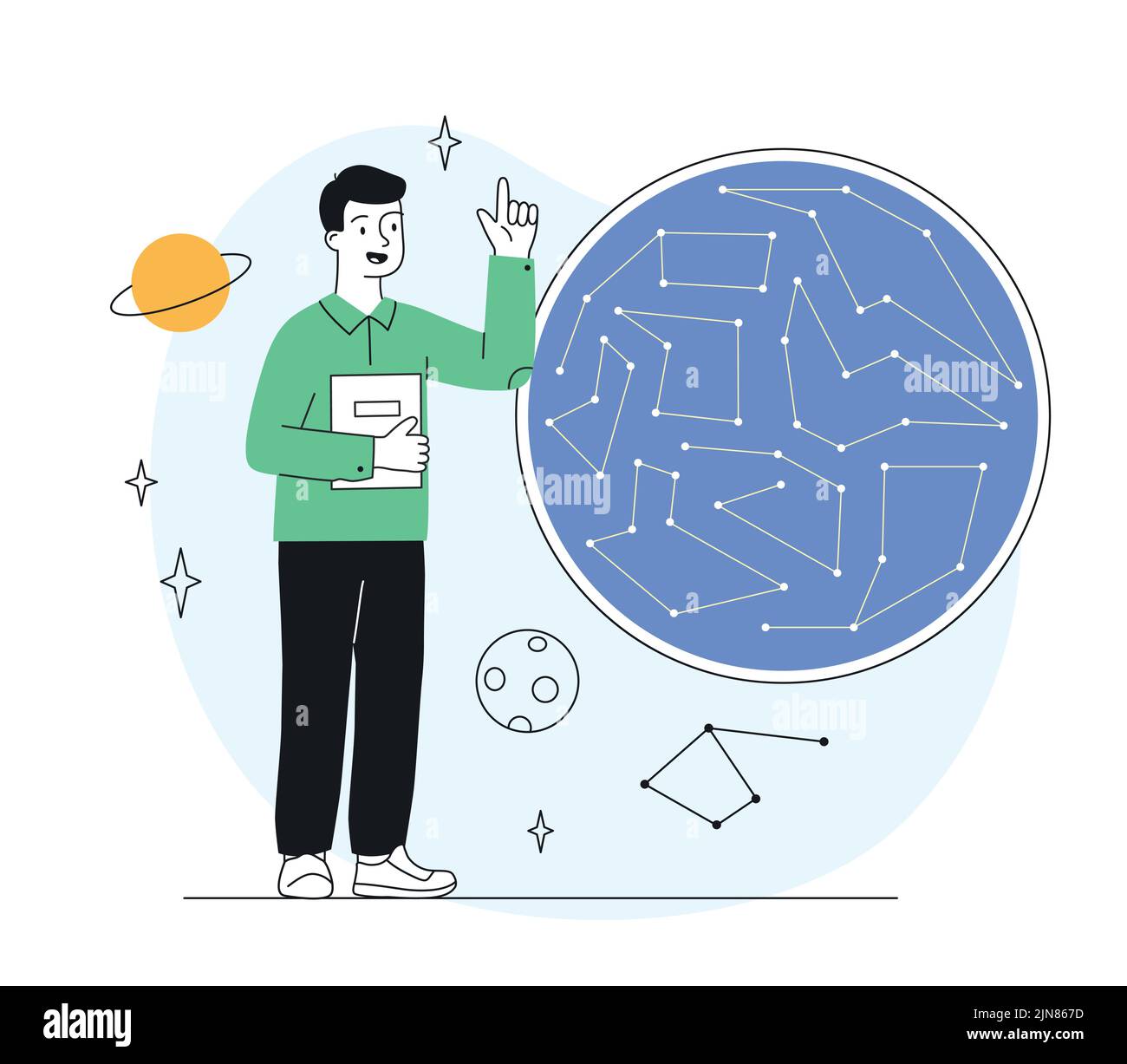 Young modern male teacher Stock Vector Images - Alamy