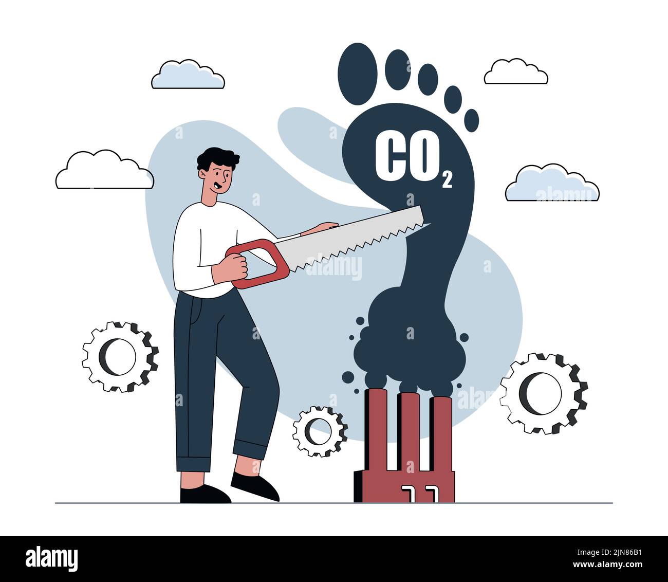 Co2 reduce cloud icon Stock Vector Images - Alamy