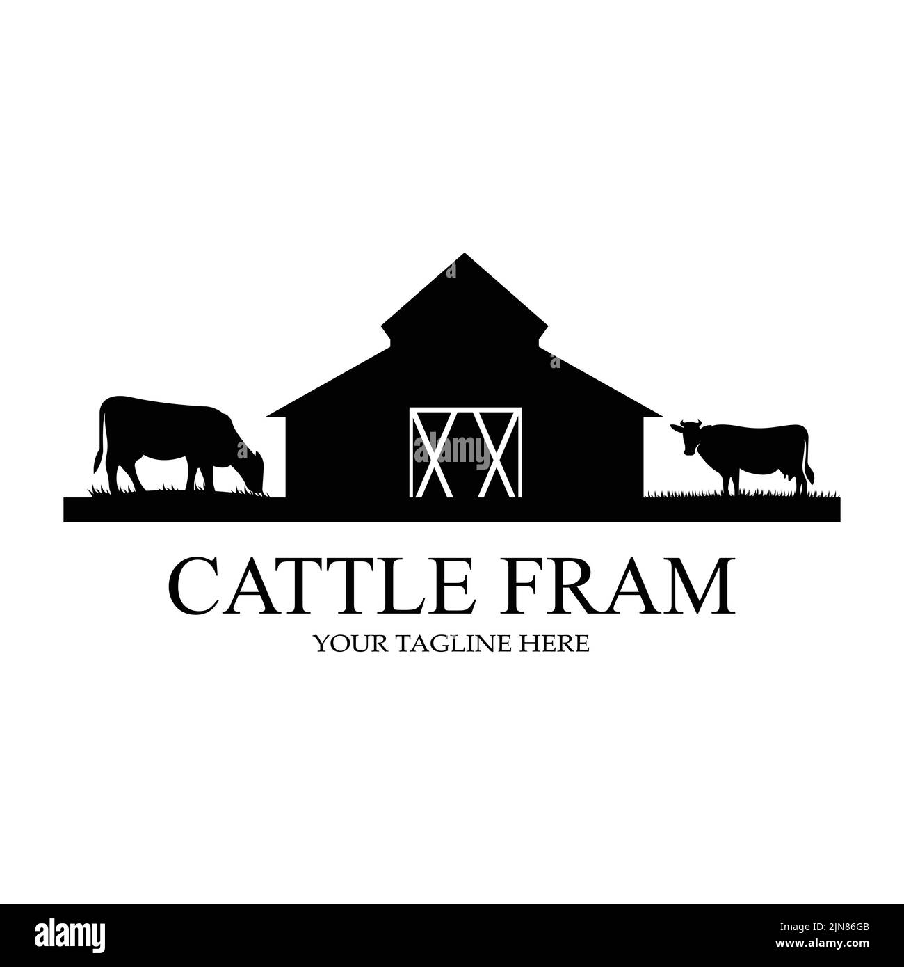 Village farm logo Black and White Stock Photos & Images - Alamy