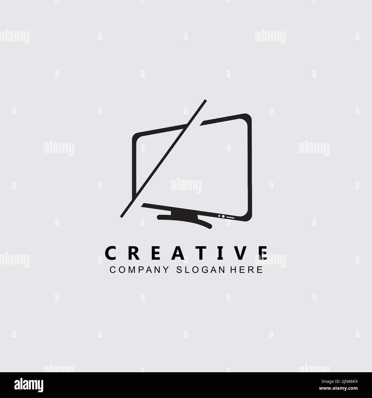 Led monitor Stock Vector Images - Alamy