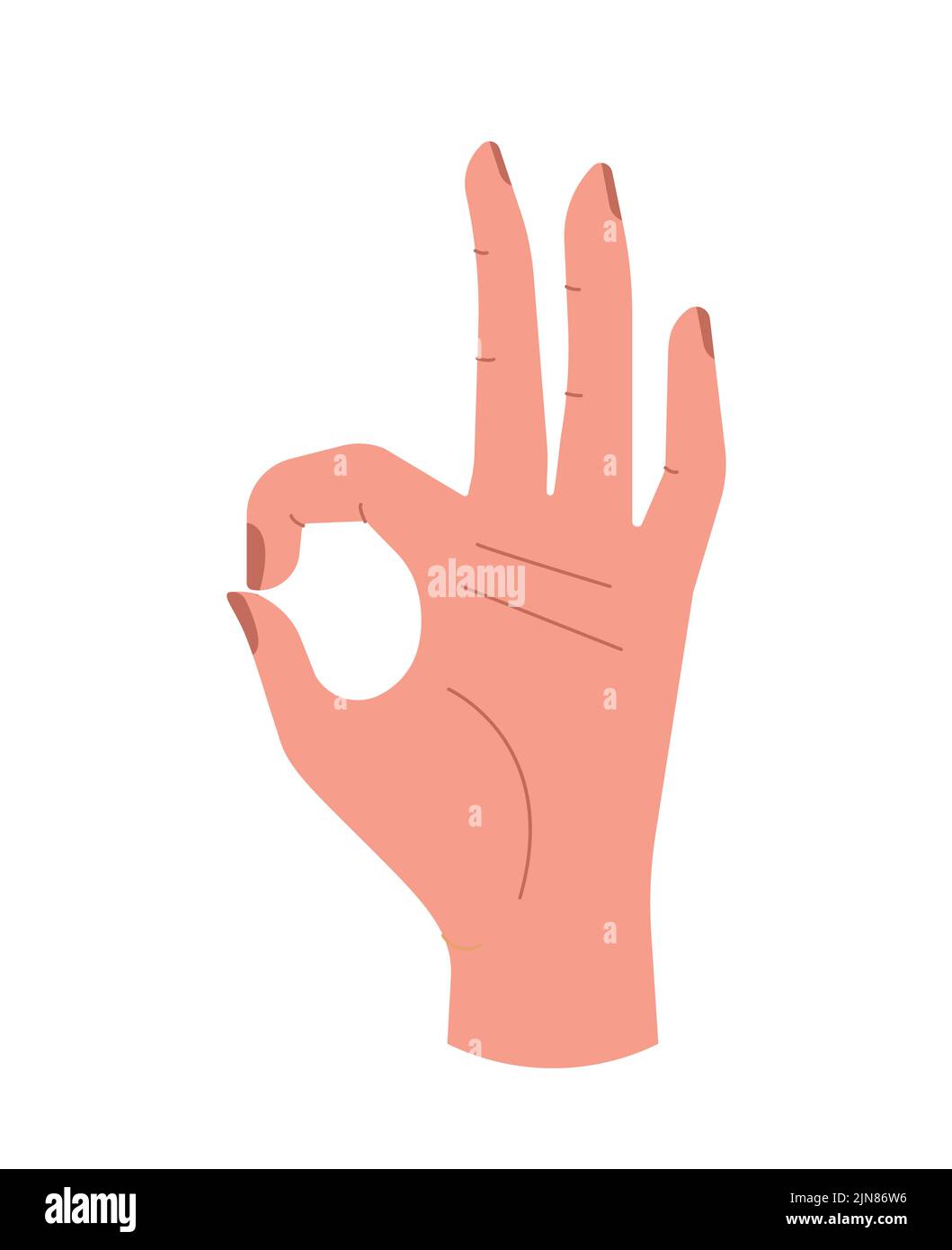 Woman shows sign hand Stock Vector Images - Alamy