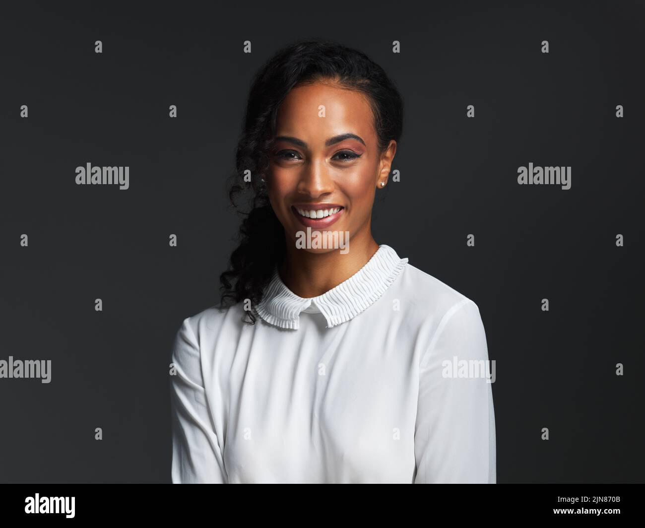 My smile is the most beautiful thing about me. Portrait of an ...