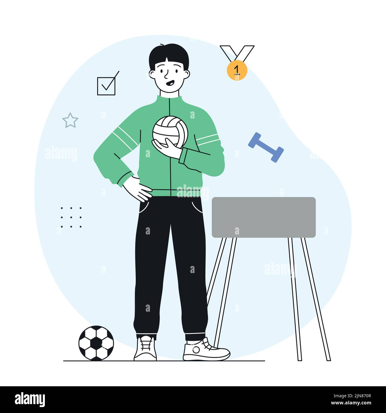 Physical education class Stock Vector Images - Alamy