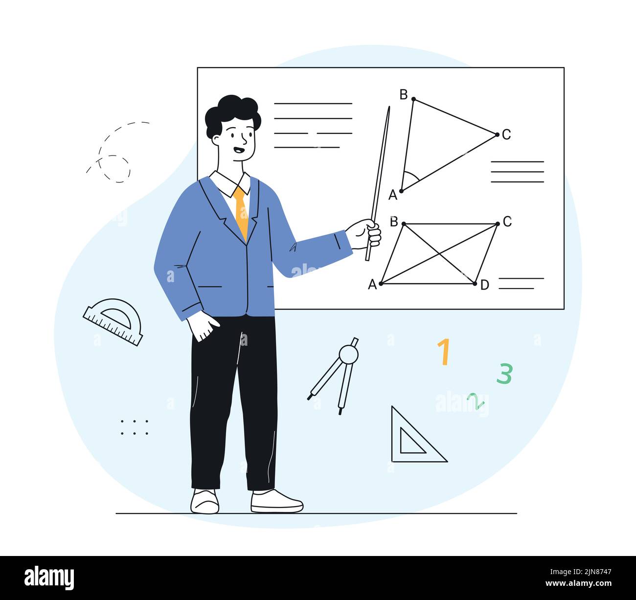 Male teacher teaching classroom Cut Out Stock Images & Pictures - Alamy