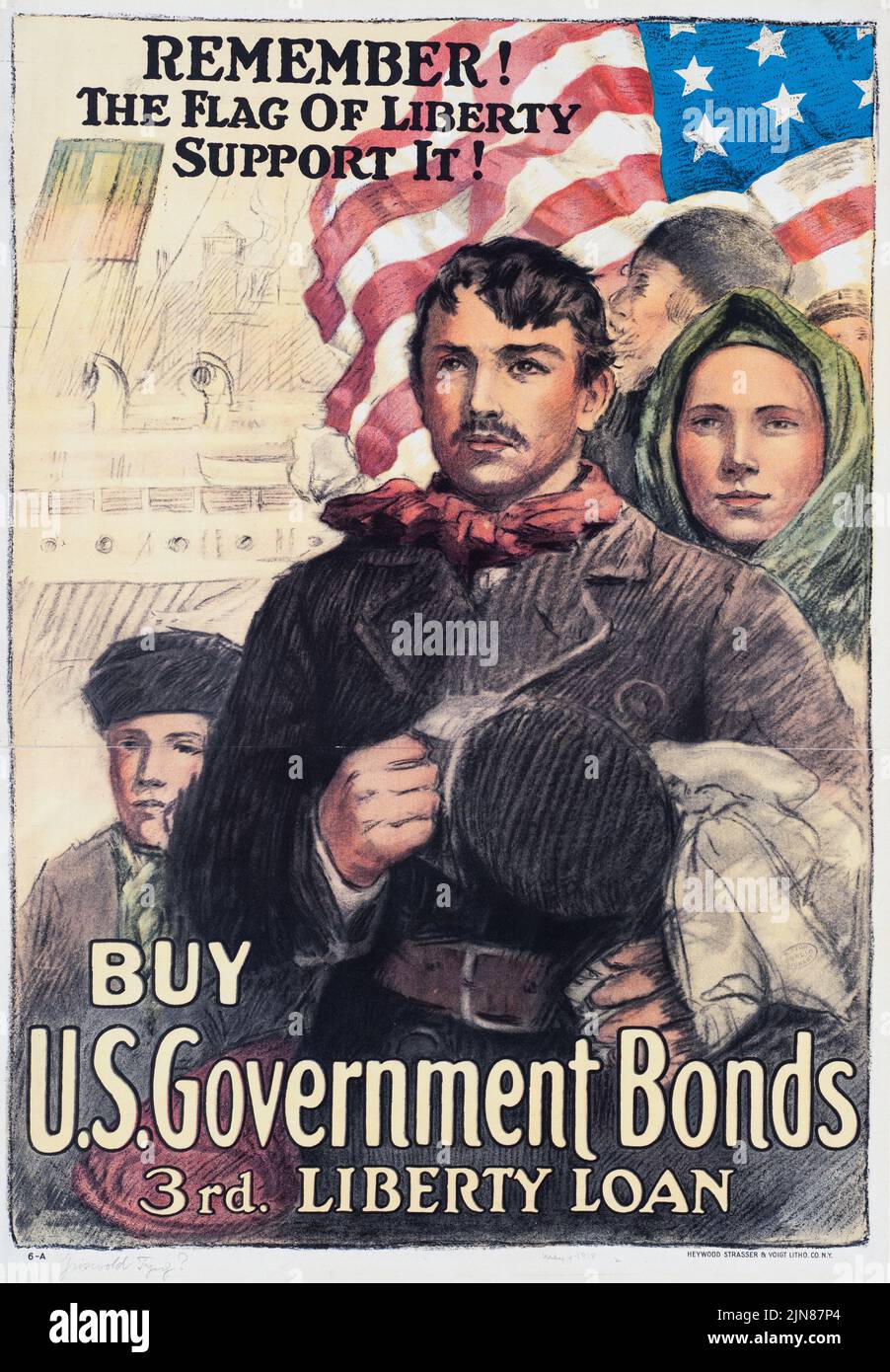 Remember! The flag of liberty — support it! Buy U.S. government bonds ...