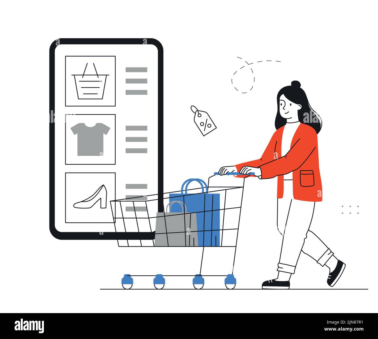Buying goods on mobile phone Stock Vector Image & Art - Alamy