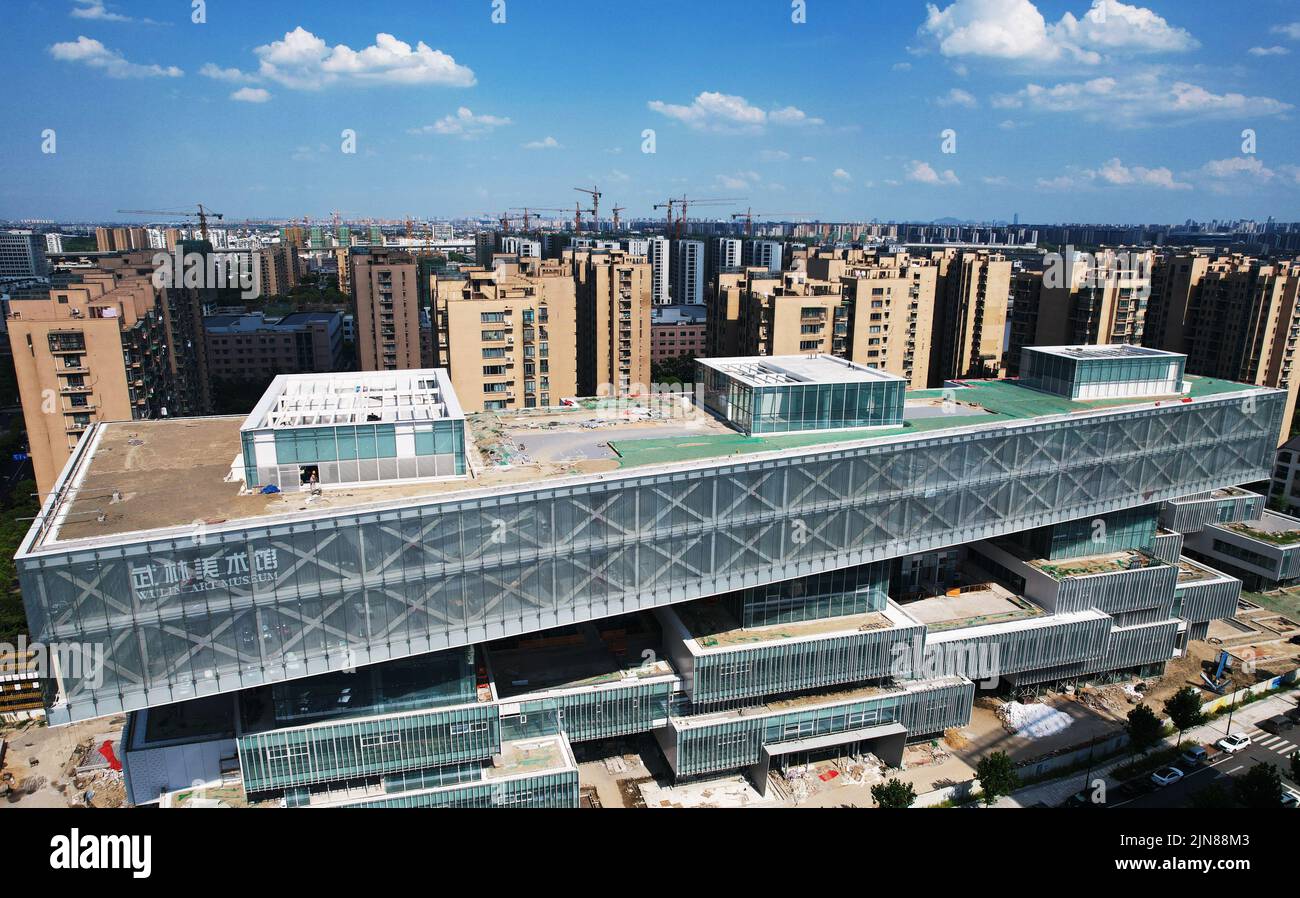 HANGZHOU, CHINA - AUGUST 10, 2022 - The China Wulin Art Museum is seen ...