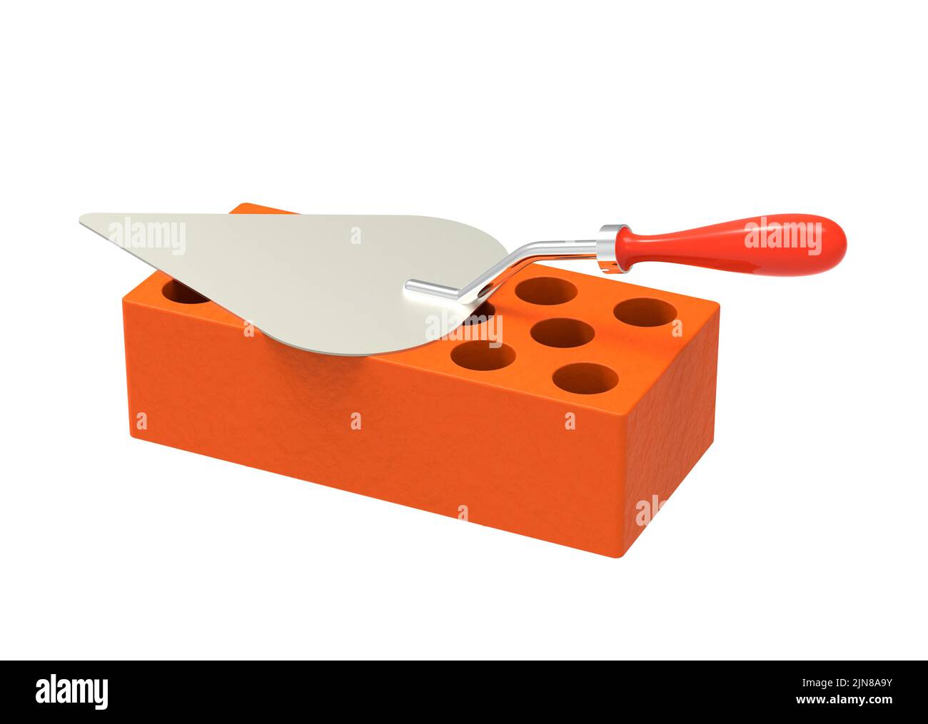 Bricks on a pallet Cut Out Stock Images & Pictures - Alamy