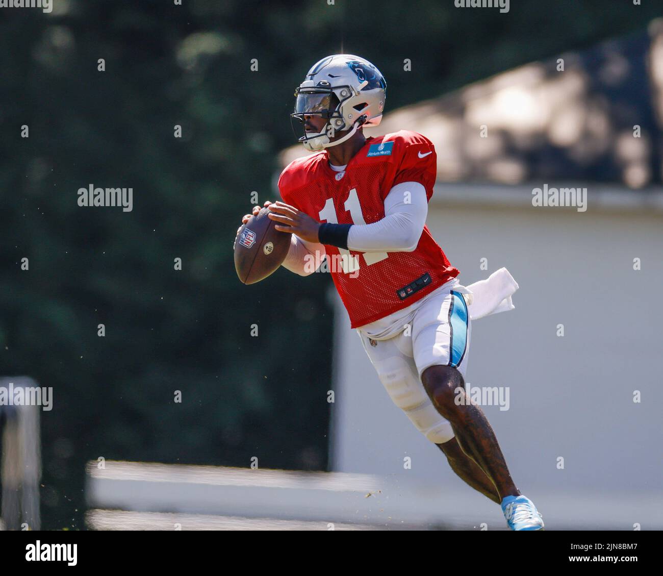 Spartanburg, SC USA; Quarterback P.J. Walker (11) rolls out to pass ...