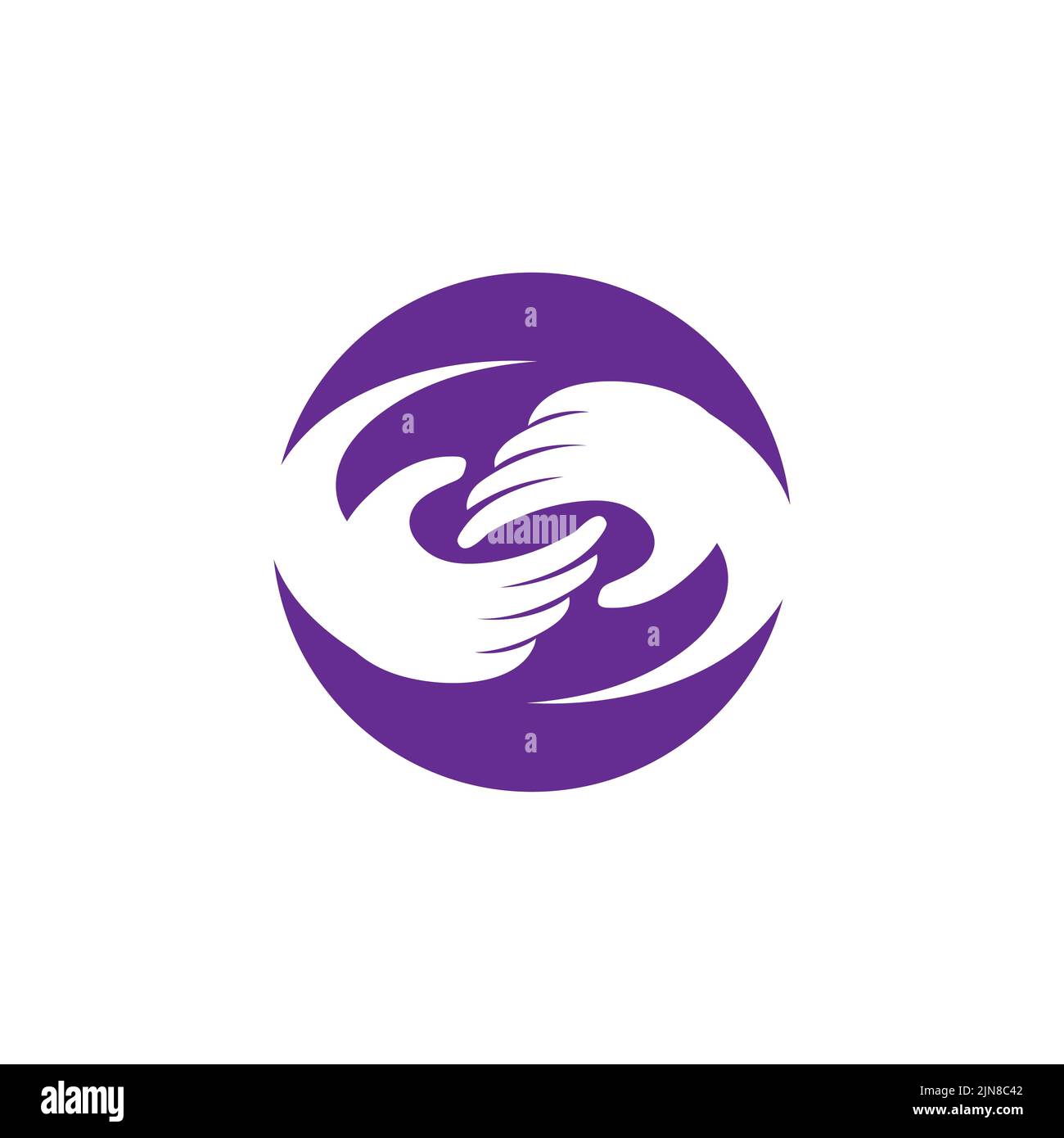 people care and solidarity logo design. Hand care logo Stock Vector ...