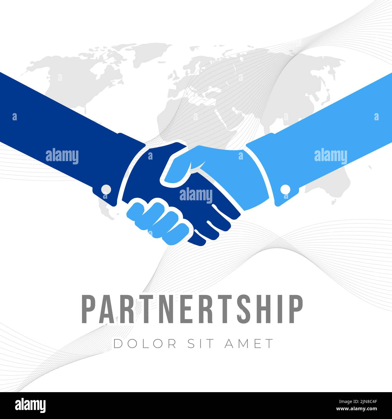 Handshake and partnership collaboration poster background design Stock ...