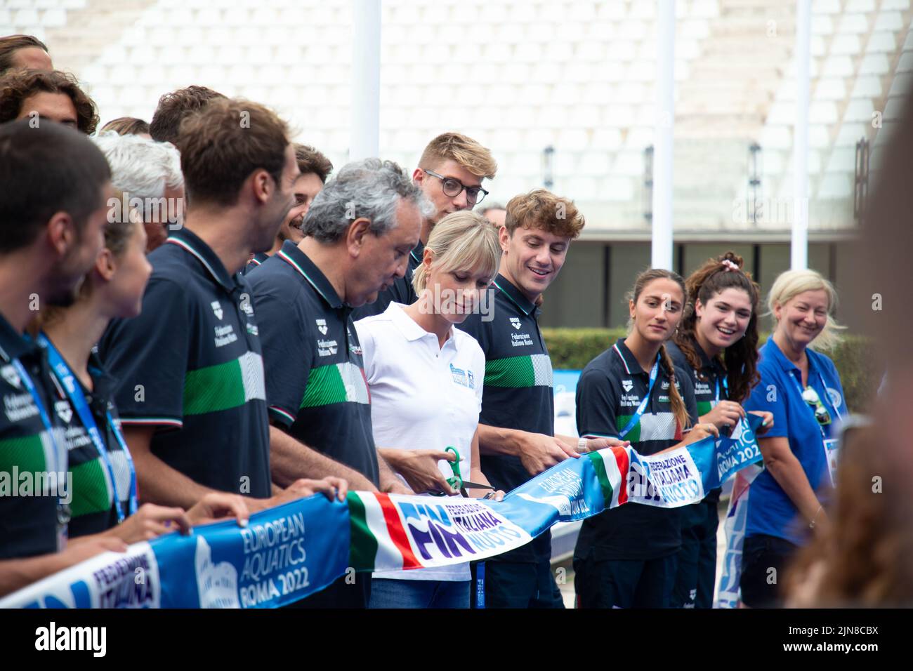 The conference of the Italian national team and the inauguration with ...