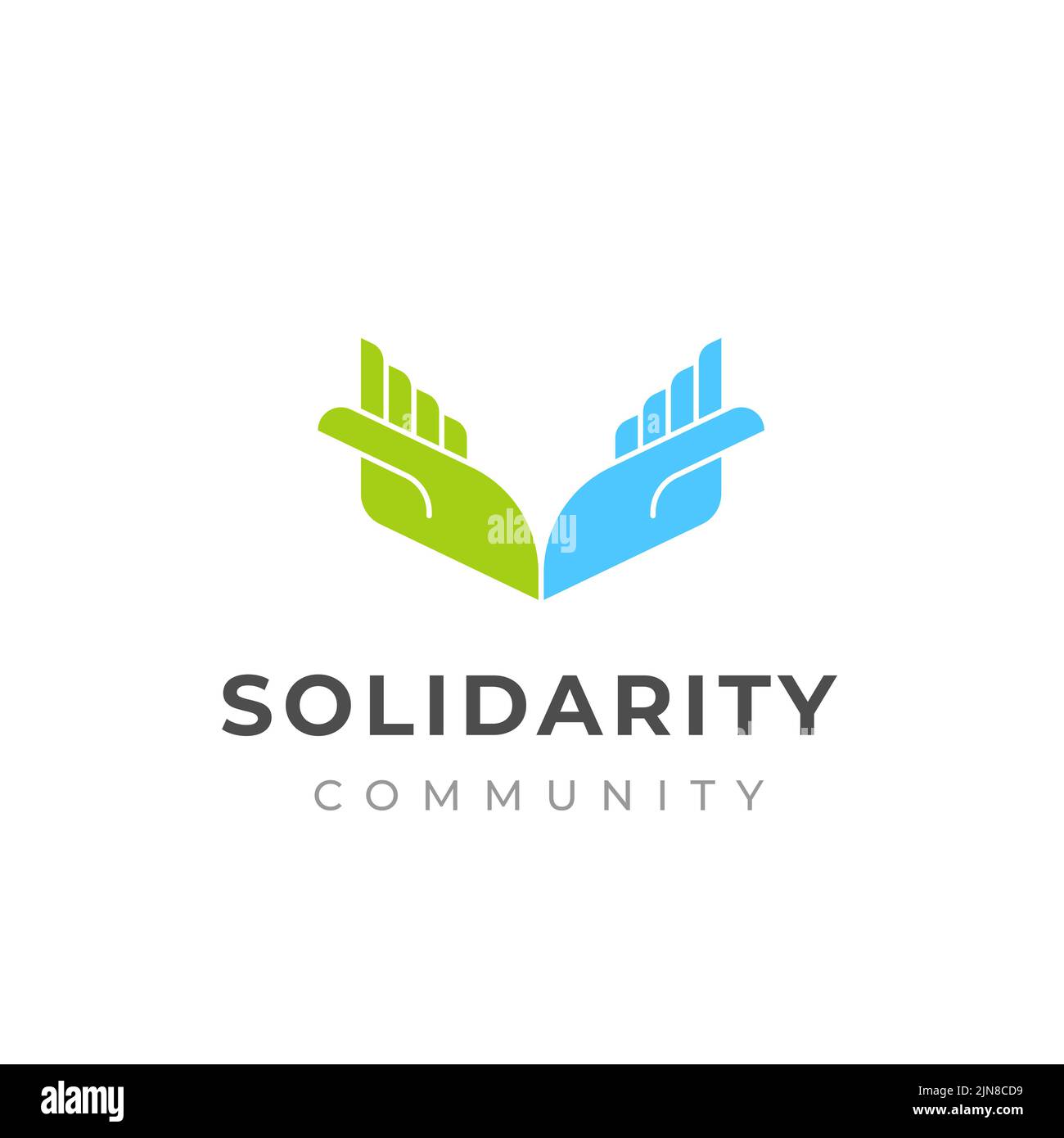 people care and solidarity logo design. Hand care logo Stock Vector ...