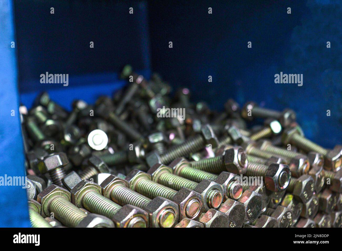 iron made nut and bolt stock on shop for sell Stock Photo - Alamy