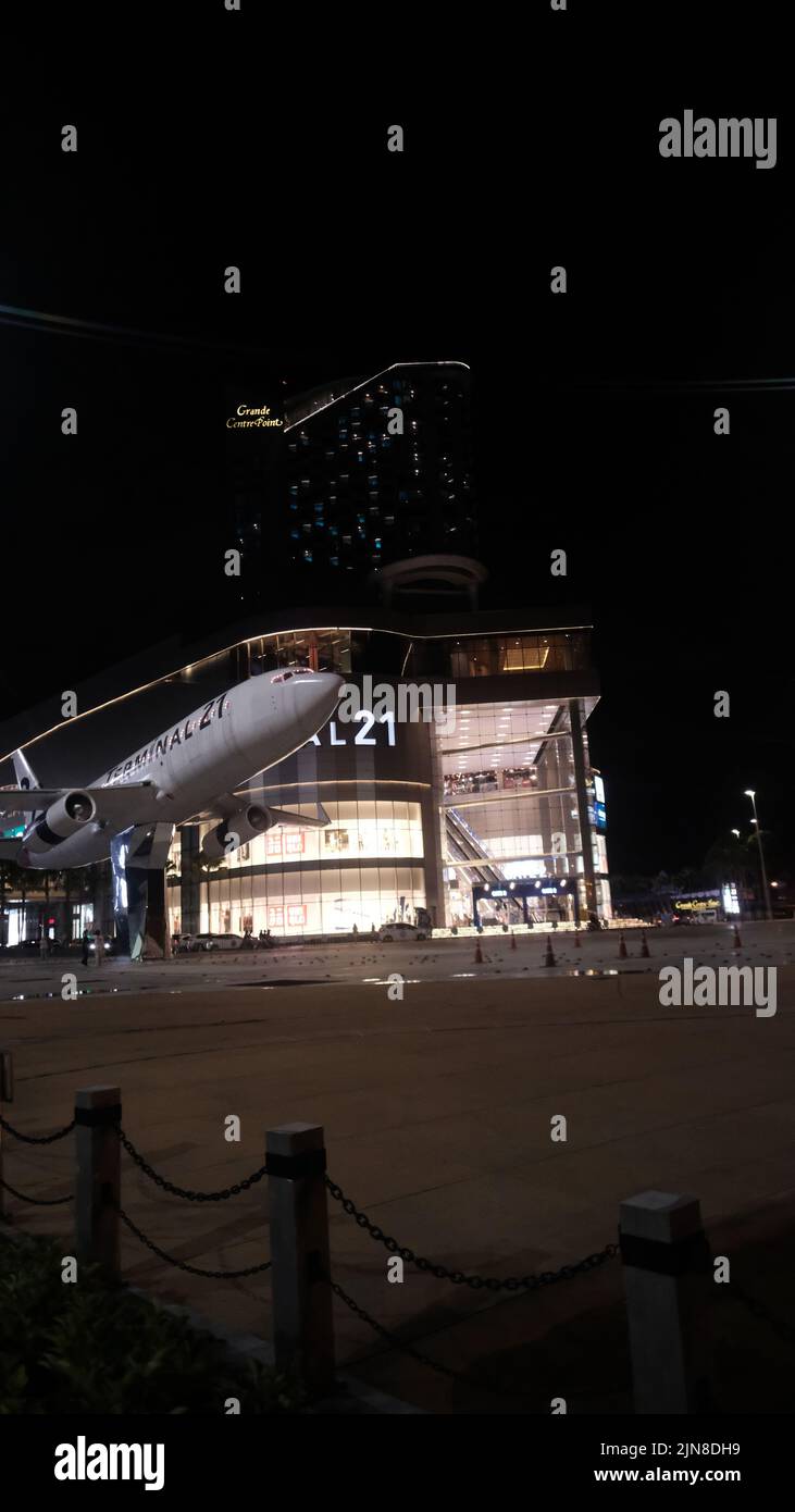 Airplane Plaza Terminal 21 Shopping Mall at Pattaya Dolphin Circle ...