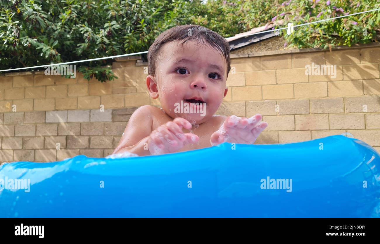 Mother taking shower baby hi-res stock photography and images - Alamy