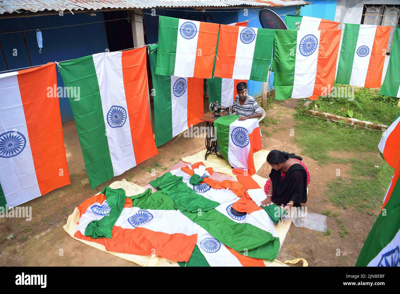 workshop; Indian national flag; Independence Day; Agartala; Tripura ...