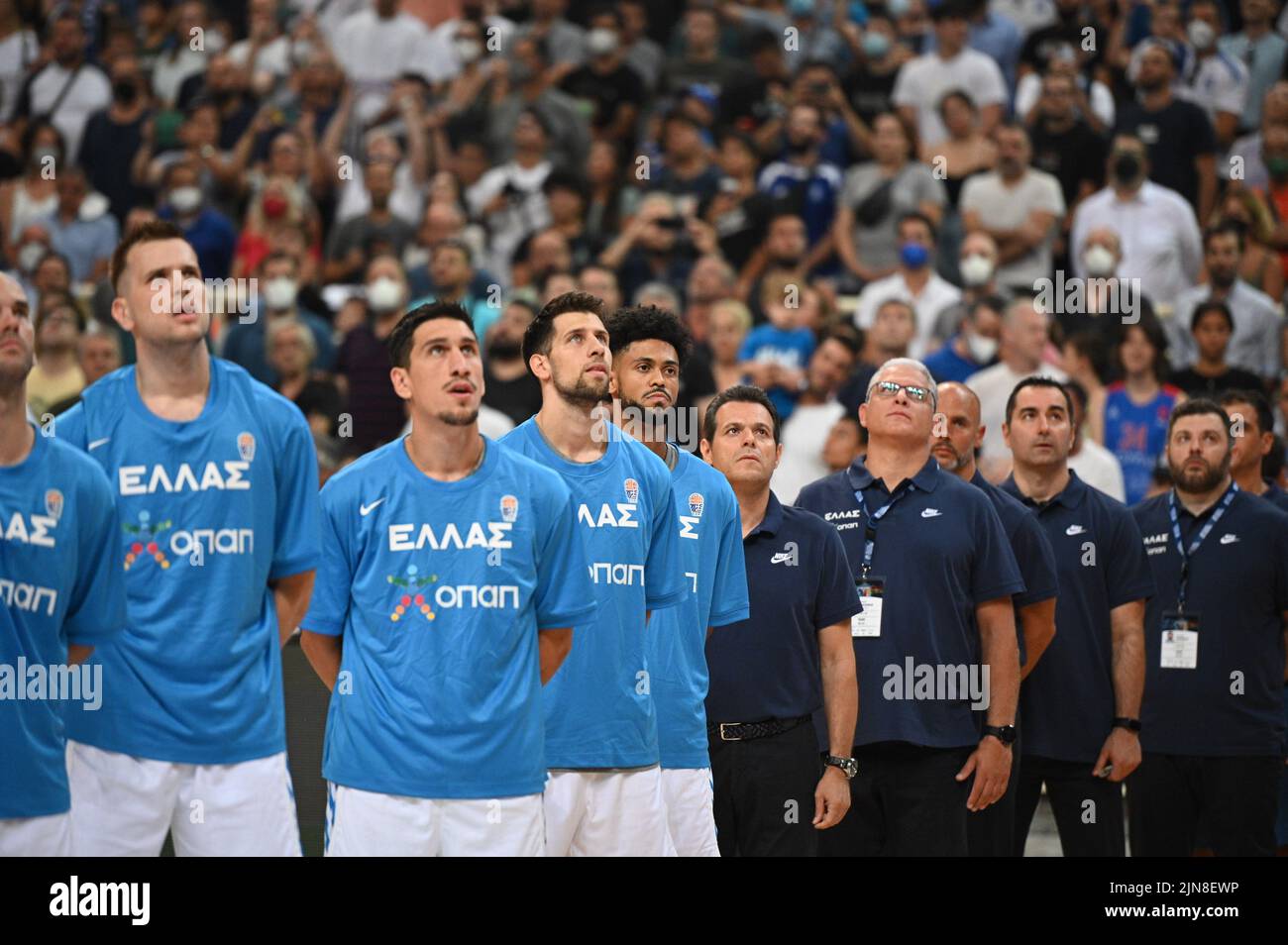 Greek National Team during the friendly match between the Greek ...