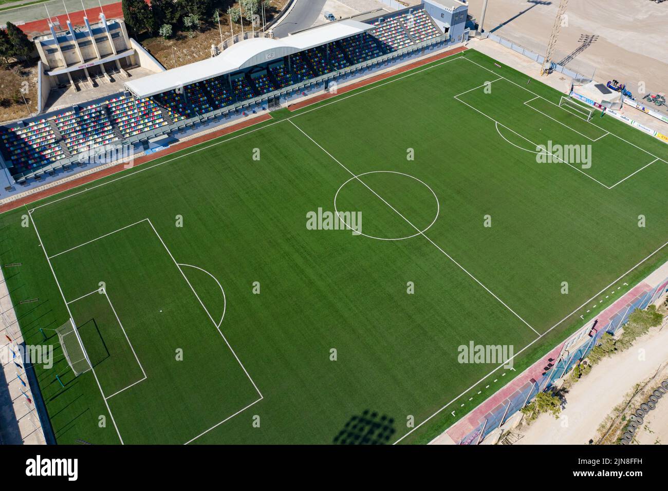 Footbal pitch stadium arena soccer Stock Photo - Alamy