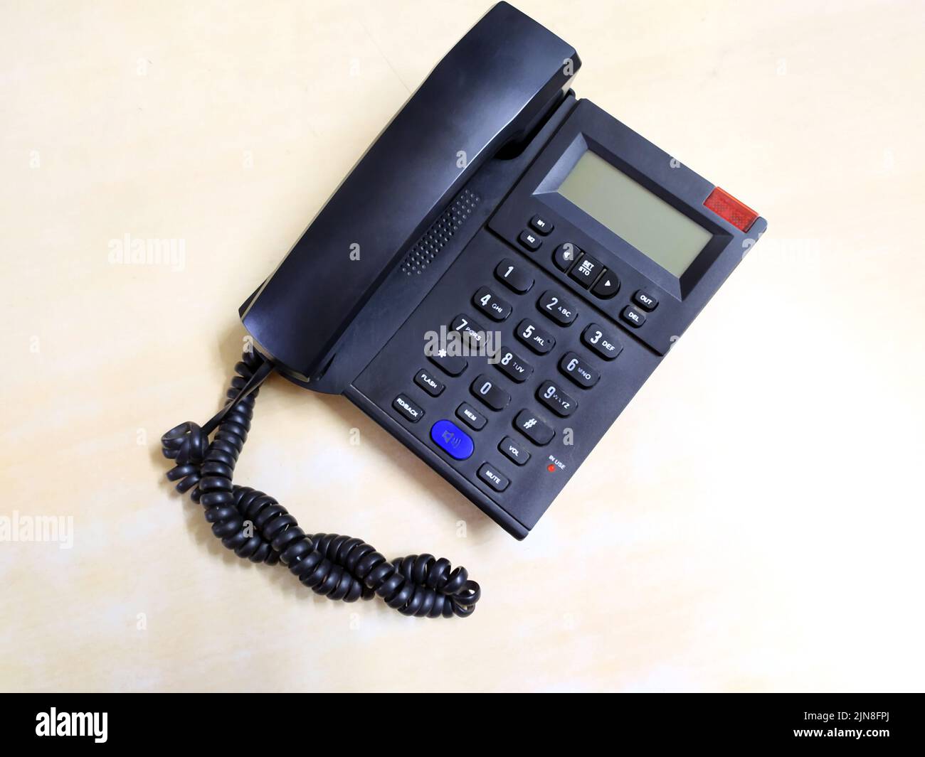 black old phone put on the table Stock Photo - Alamy