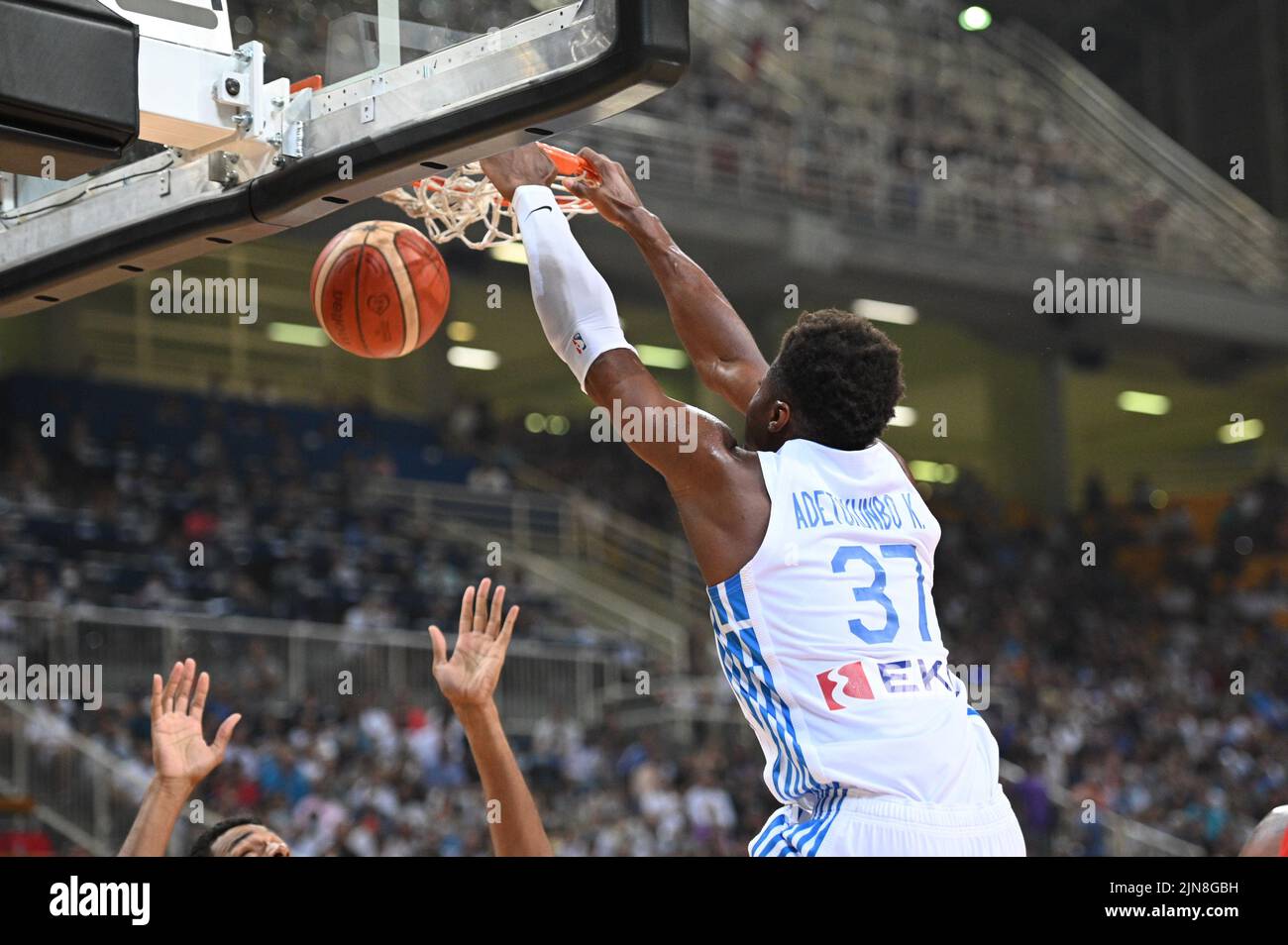 KOSTAS ANTETOKOUNMPO #37 of Greek Basketball Team react during the ...