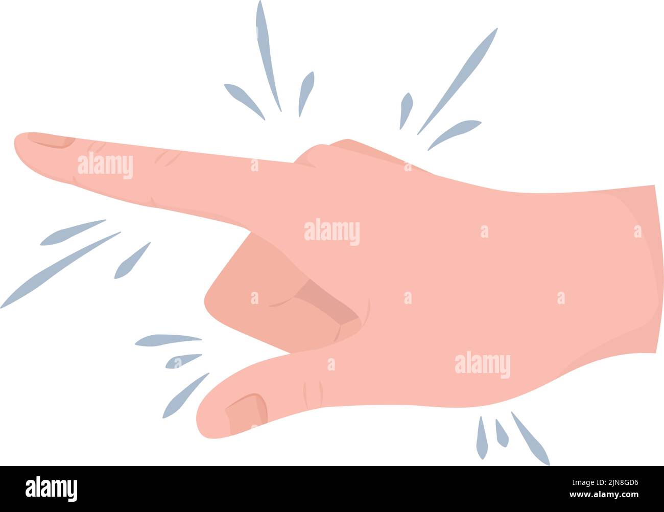 Pointing semi flat color vector hand gesture Stock Vector Image & Art ...