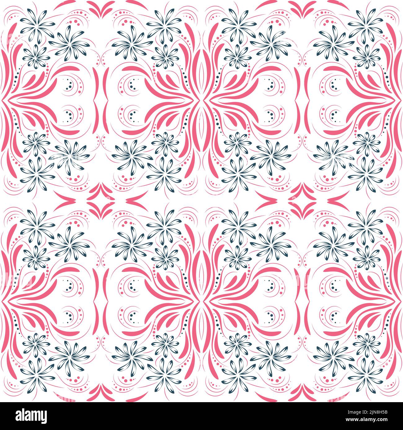 Folk flowers print Floral pattern Ethnic art Stock Vector Image & Art ...