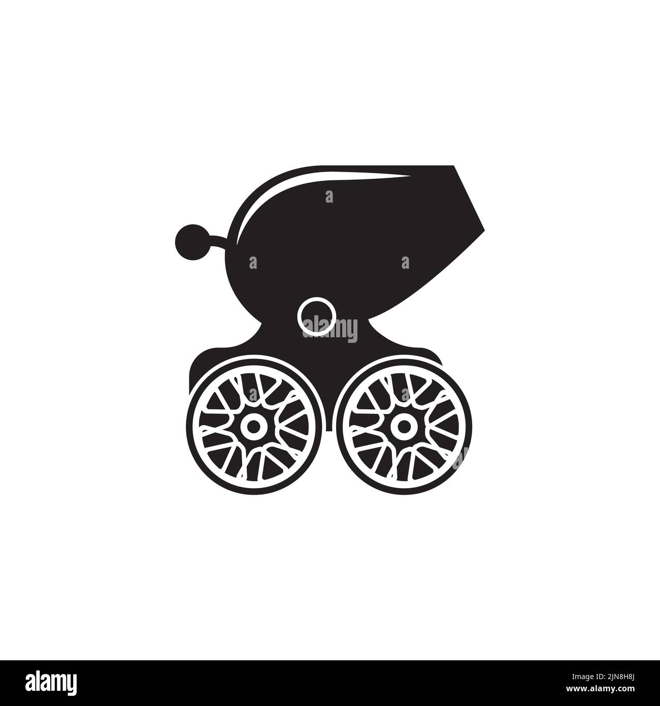 cannon logo vector icon, army war weapon, bomb, explosive device, royal ...