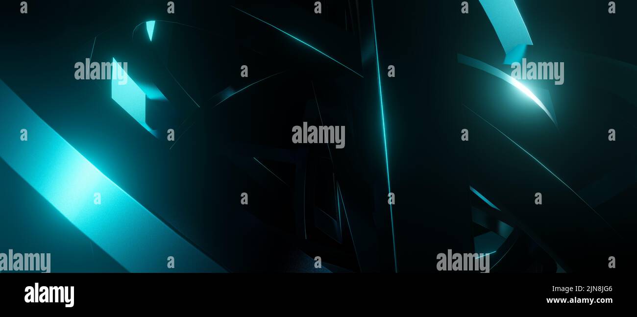 Trendy Shiny Metallic Minimal Light Turquoise Background 3D Rendering ...