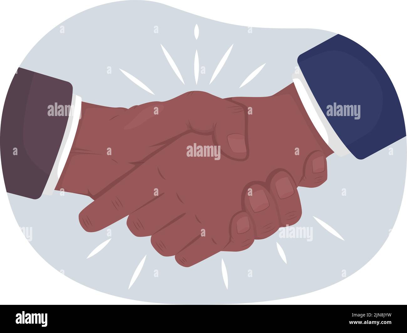 Making agreement 2D vector isolated illustration Stock Vector Image ...