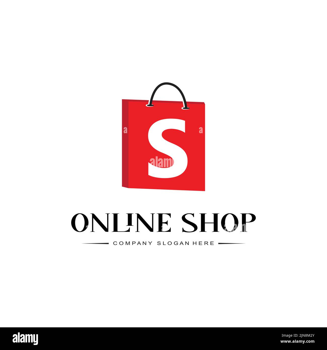 shopping cart trolley and bag logo symbol vector with letter S Stock ...