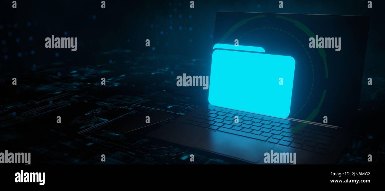 Folder Management Technology Organization 3D Illustration Stock Photo ...