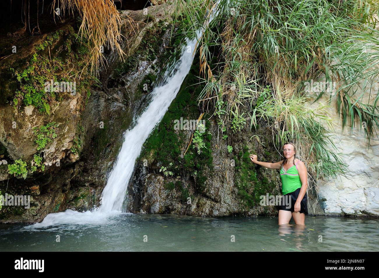 Streams and waterfalls Nature Reserve Ein Gedi at the Dead Sea in ...