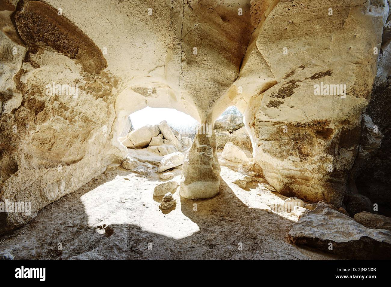 White chalk bell caves Luzit in Israel - a place of life of ancient ...