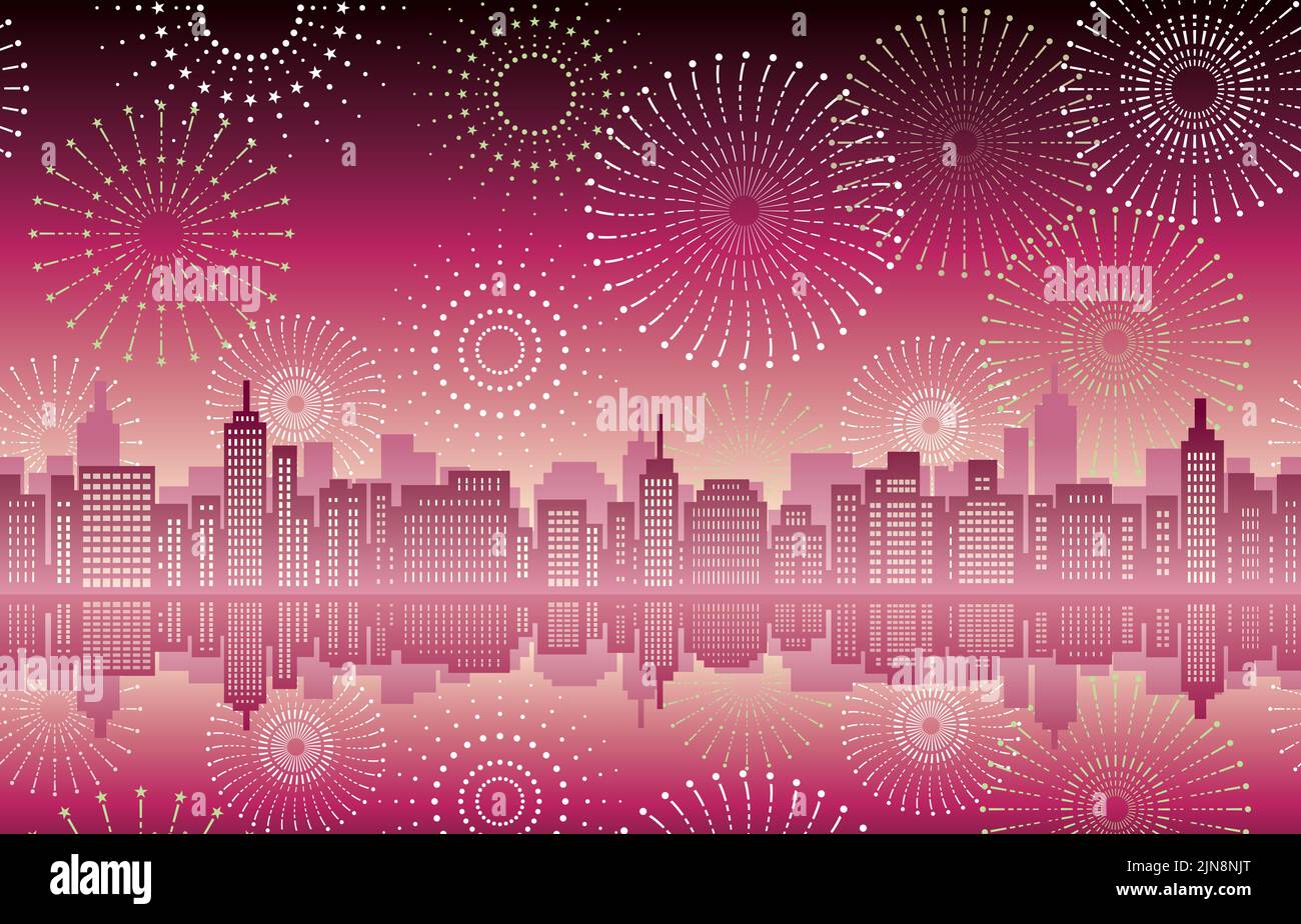 New york city fireworks Stock Vector Images - Alamy