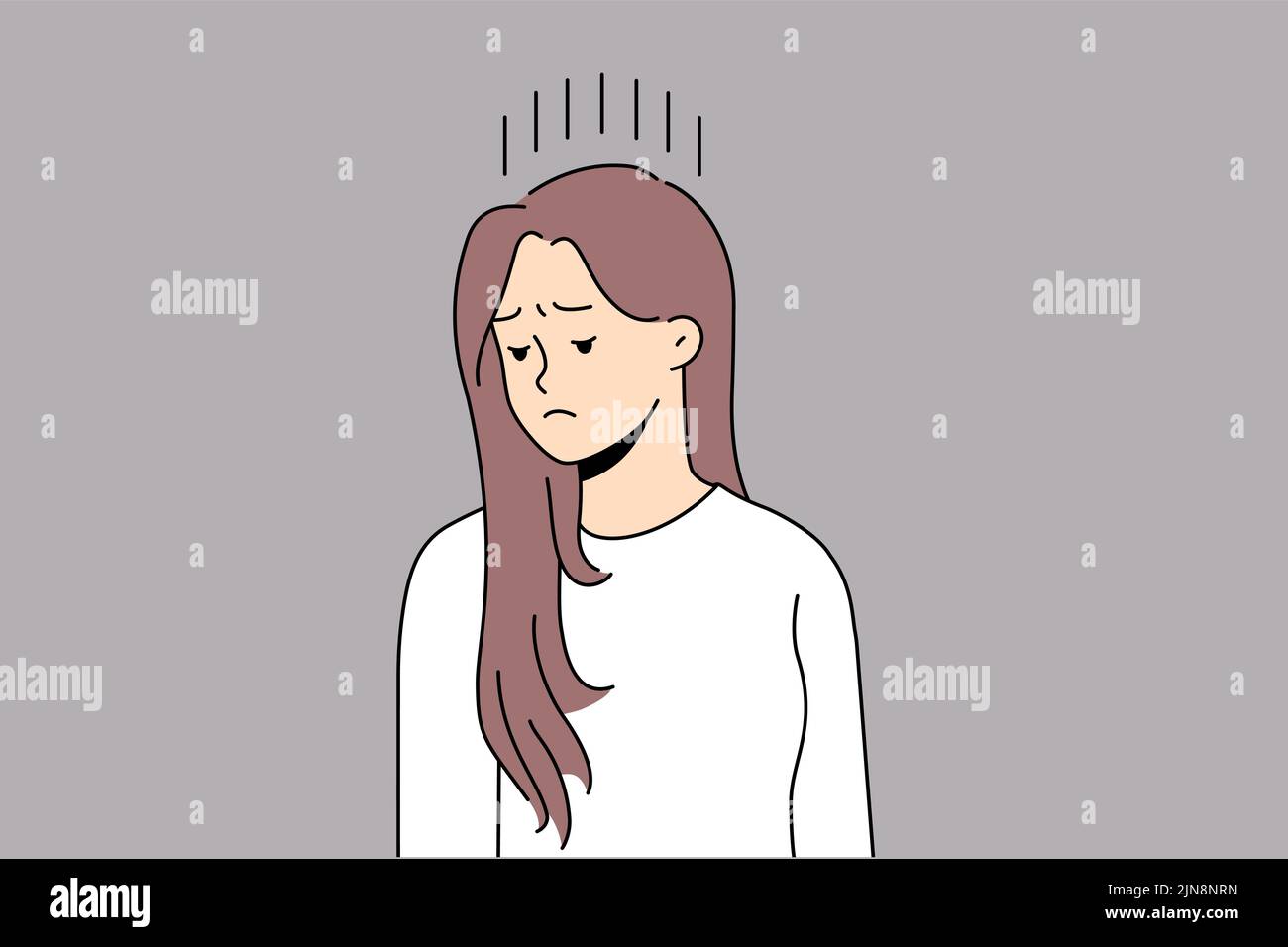 Overthinking woman Stock Vector Images - Alamy