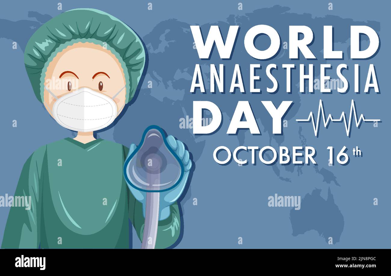 World Anaesthesia Day Banner Design illustration Stock Vector Image ...