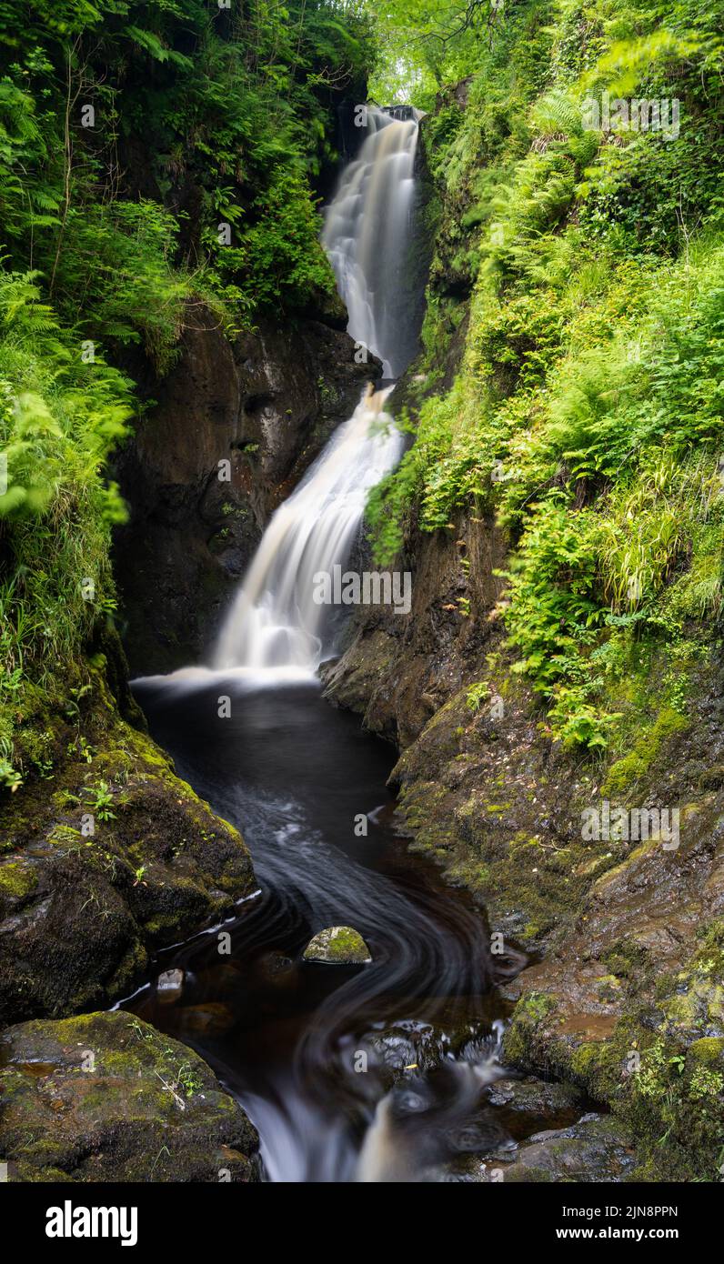 A view of the picutresque Glenariff Waterfall in Northern Ireland Stock ...