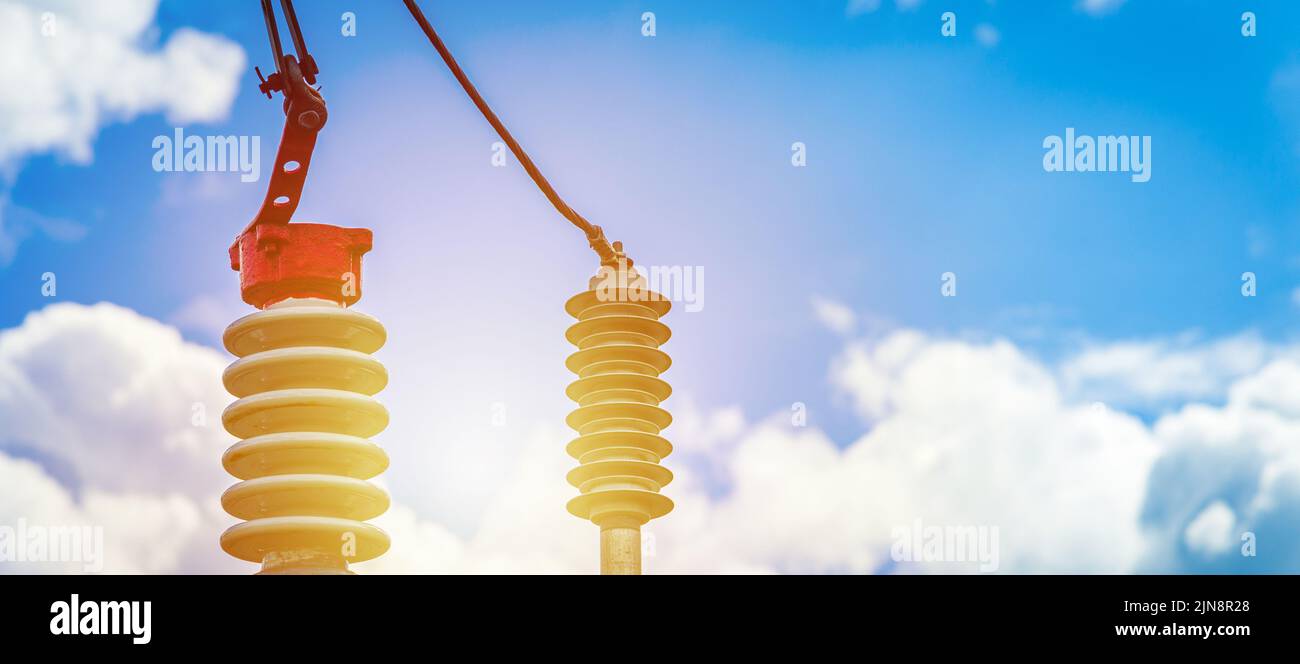 Electric power transmission lines.High voltage switchgear and equipment ...