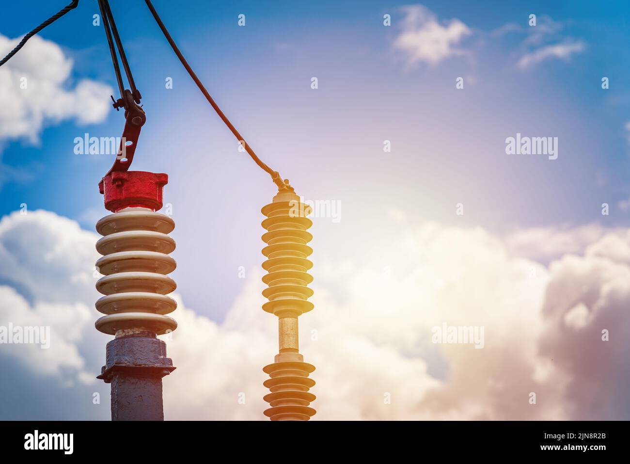 Electric power transmission lines.High voltage switchgear and equipment ...