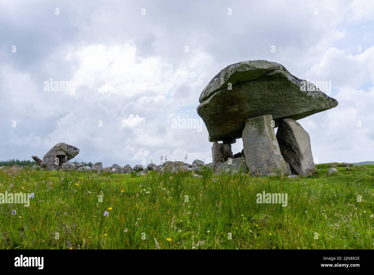 A view of the Kilclooney Dolmen in County Donegal in Ireland Stock ...