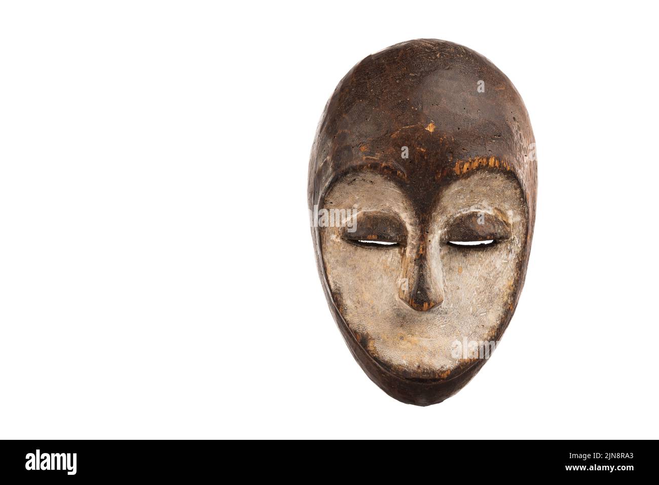 Traditional Gabonse wooden mask on a white background Stock Photo - Alamy