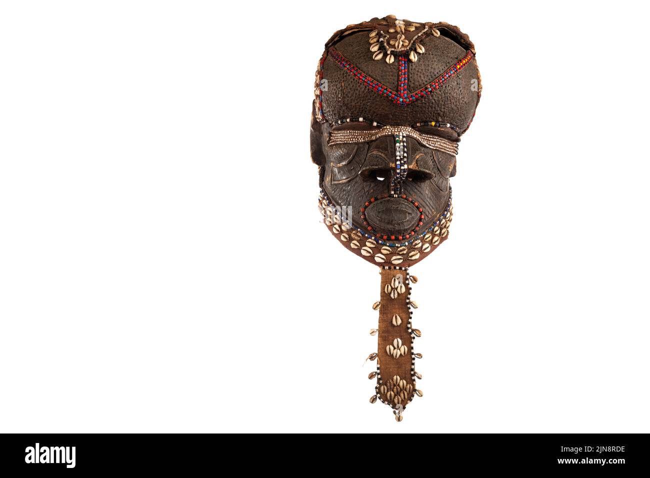 Traditional Congolese mask on a white background Stock Photo - Alamy
