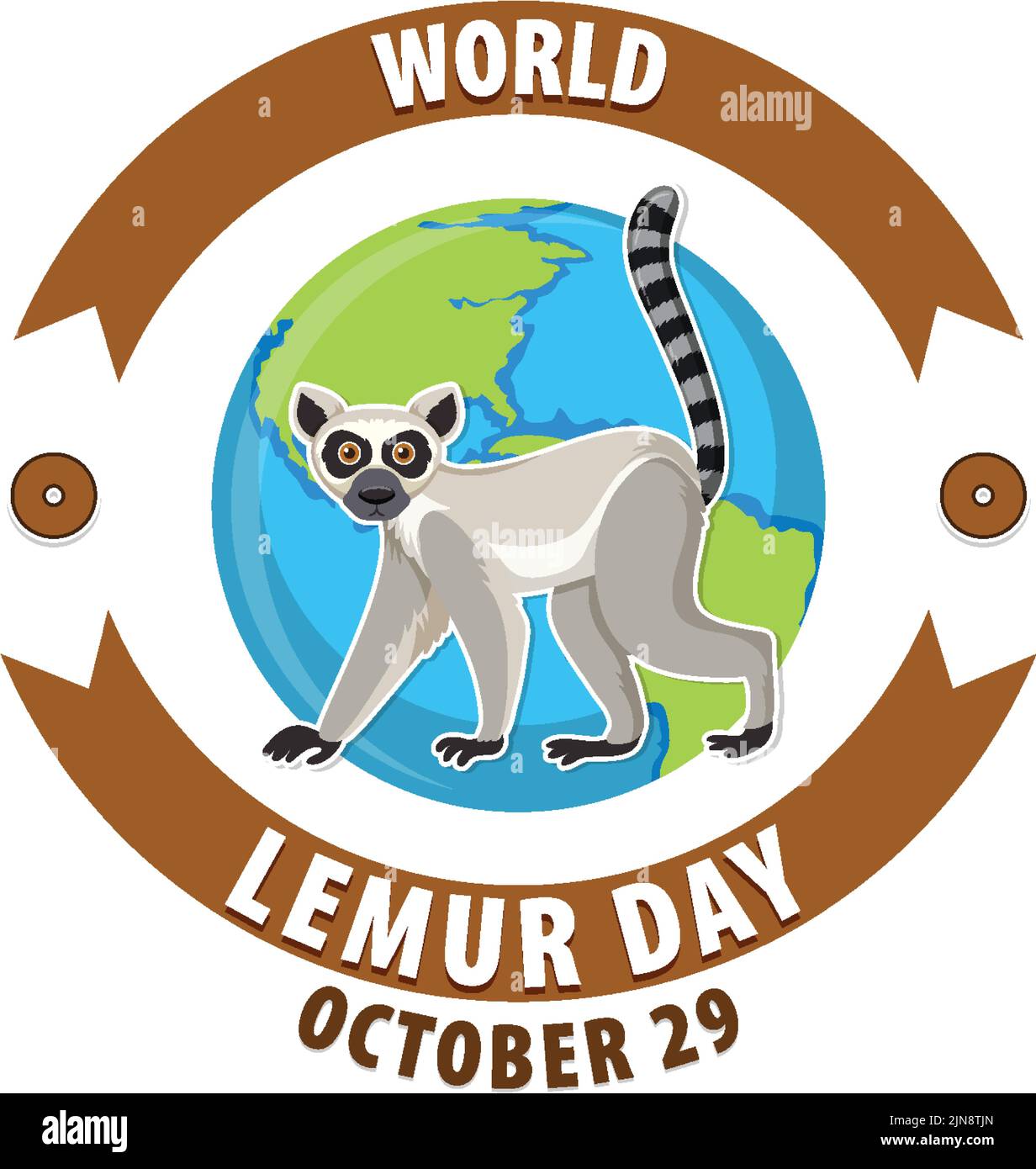 World Lemur Day Poster Design illustration Stock Vector Image & Art - Alamy