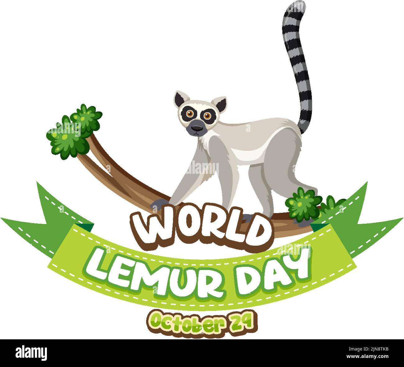 World Lemur Day Poster Design illustration Stock Vector Image & Art - Alamy