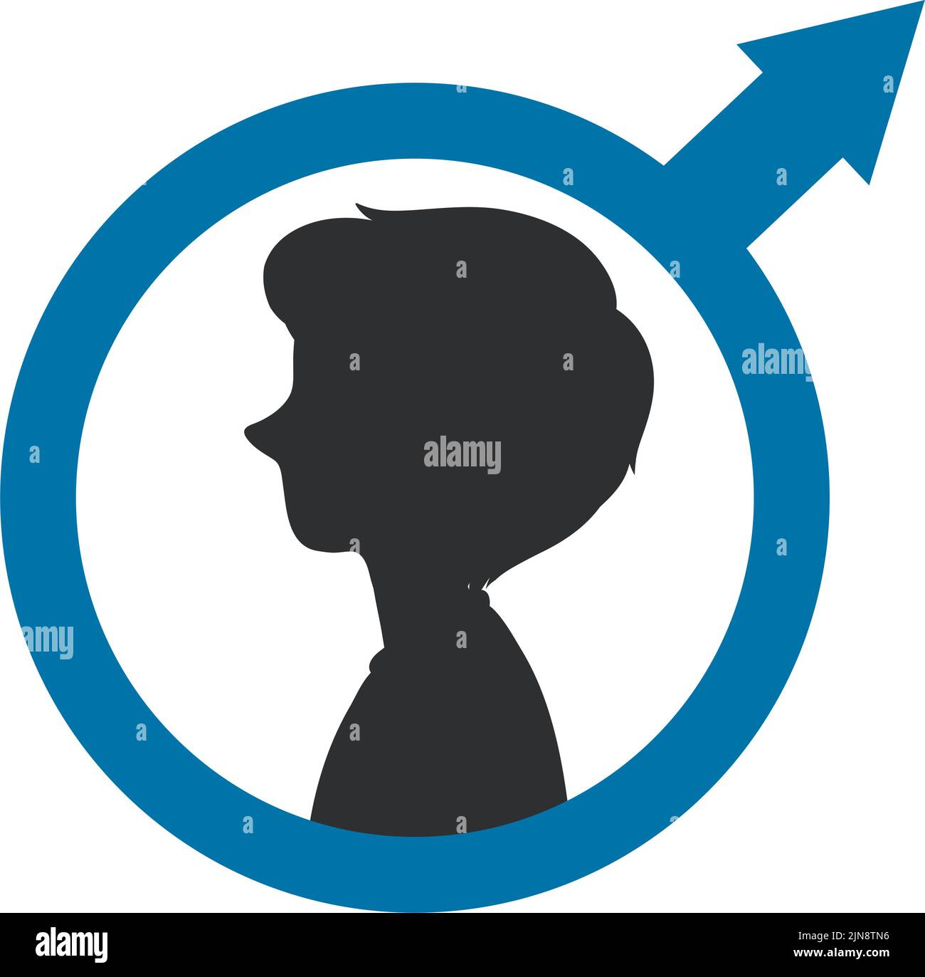 Man icon outline on white background illustration Stock Vector Image ...